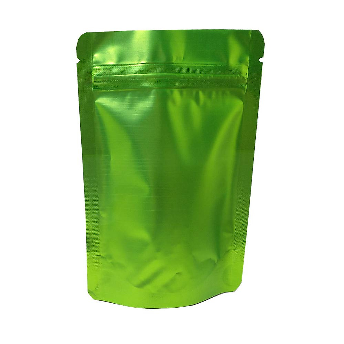 PABCK 3.5x5.1 inch Frosted Green Resealable Stand Up Bags with Window Heat Seal Bulk Food Storage Packaging Foil Pouches Pack of 50