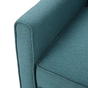 Christopher Knight Home Emmie Fabric Recliner (Set of 2), Dark Teal, Dark Brown