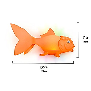 Genuine Fred Koi Toy Light-Up Bath Goldfish,Orange