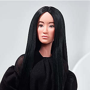 Barbie Tribute Collection Vera Wang Doll, Wearing Black Romper and Chiffon Dress, with Doll Stand & Certificate of Authenticity, Gift for Collectors