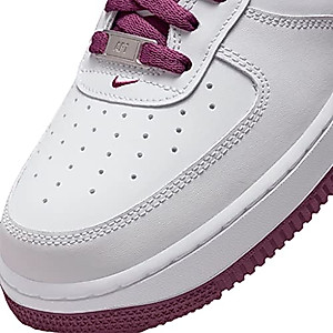 NIKE Men's Air Force 1 '07 Shoe, White/Light Bordeaux-white, 9.5