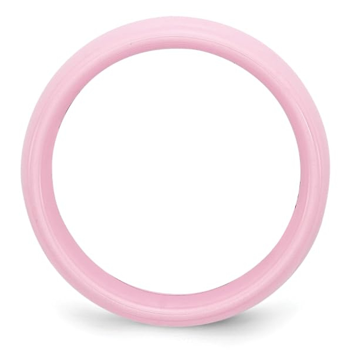 IceCarats Ceramic Pink 8mm Plain Classic Wedding Band Ring Size 5.00
