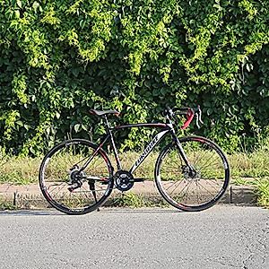 EUROBIKE Road Bike,49CM/54Cm Mens/Womens 700C City Bicycle,21 Speed (49CM Frame Wheel 30)