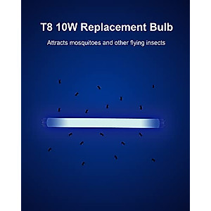 2 Pack Bug Zapper Replacement Light Bulb 10W for 20W Indoor Bug Zapper, BL T8 F10W Light Tube Compatible with Aspectek, Liba and Other 20W Mosquito Zapper Lamp