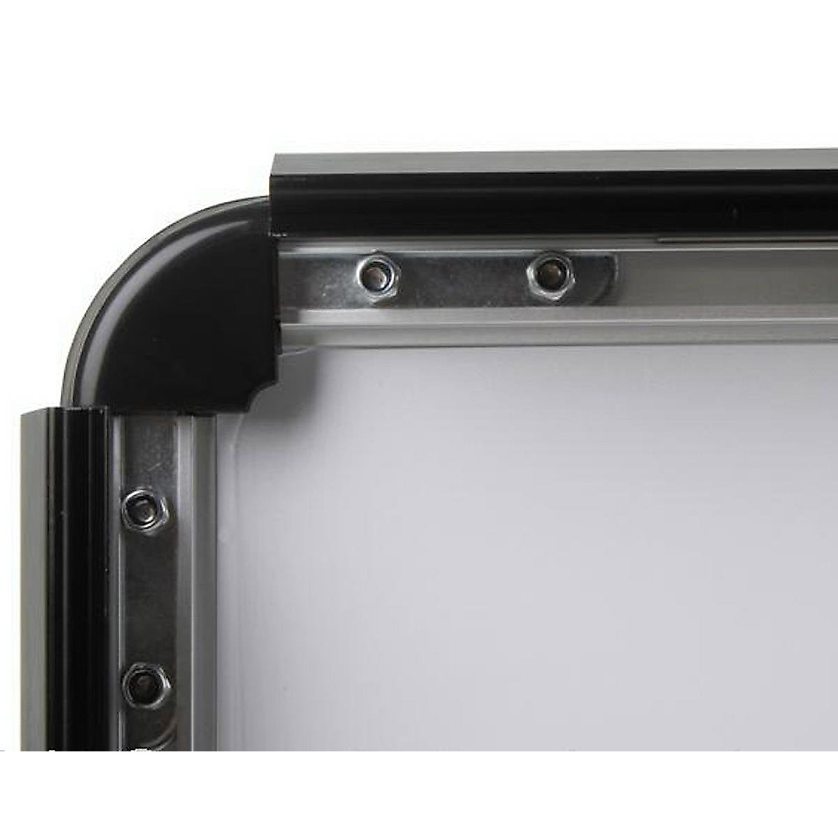 Sidewalk Poster Stand with Water-fill Base Holds 24x36 Graphics, Double-sided Sandwich Board for Outdoor Use, Front-loading Snap-open Poster Frame, Black