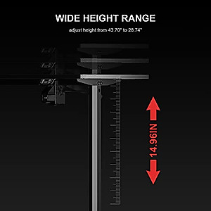 GTRACING Gaming Desk Standing Desk 55 Inches, Height Adjustable Desk with Full Mouse Pad, Electric Memory Sit Stand Desk with Full Mouse Pad