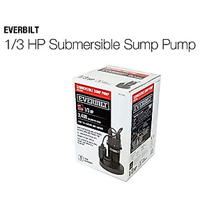 Everbilt 1/3 HP Aluminum Submersible Sump Pump with Tether