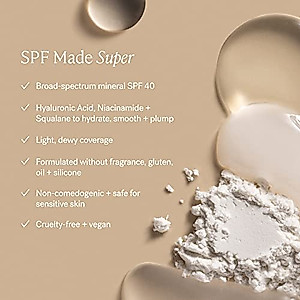 ILIA - Super Serum Skin Tint SPF 40 | Non-Comedogenic, Vegan, LIghtweight to Help Against Blue Light, Pollution while Hydrating, Smoothing, Refining (Bom Bom ST5, 1 fl oz | 30 ml)