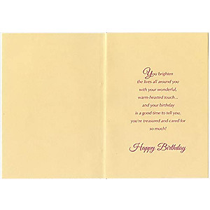 Designer Greetings Pink and Yellow Roses with Glitter Frame on Yellow Birthday Card for Daughter-in-Law