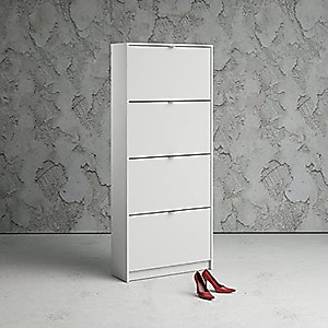 Tvilum, Black Matte Bright 4 Drawer Shoe Cabinet