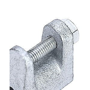 QWORK Beam Clamp, 10 Pcs 3/8" Zinc Plated Iron Safety Beam Clamp, 13/16" Jaw Opening