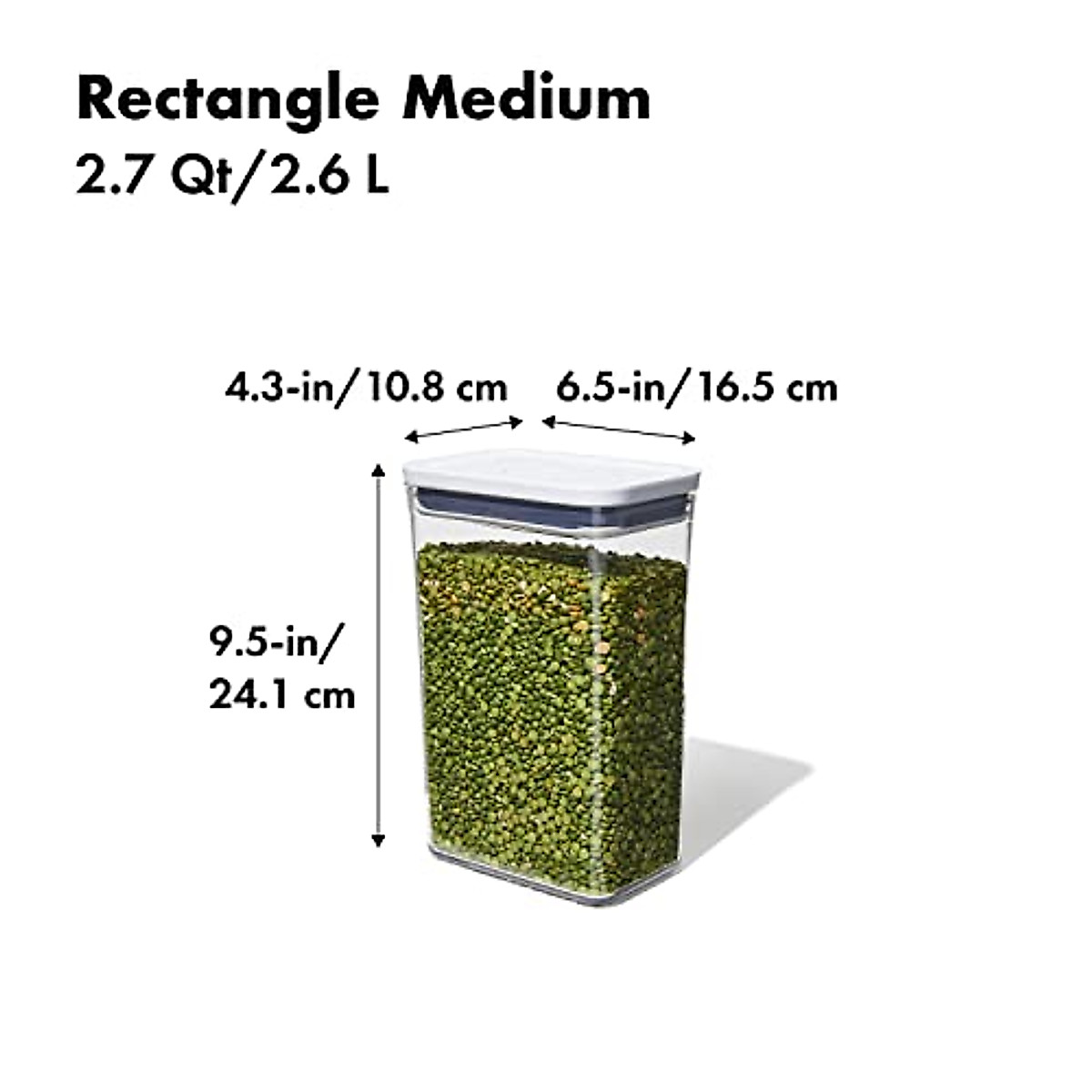 OXO GG POP CONTAINER - RECTANGLE MEDIUM 2.7 QT