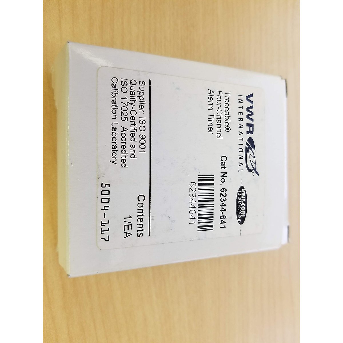 VWR 62344-641 Traceable Calibrated Four-Channel Alarm Timer with Clock, 7cm Height, 6.4cm Width, 1.3cm Length