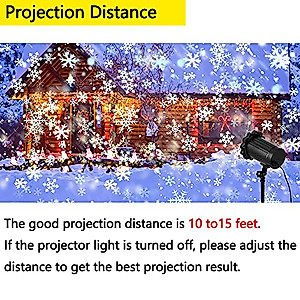 MOSTRUST2022 Newest Christmas Snowflake Projector Lights, Adjustable White Snowflake Projector Spotlights, Waterproof Snowfall Led Projector Outdoor and Indoor Decor, Holiday,Wedding,Garden Patio
