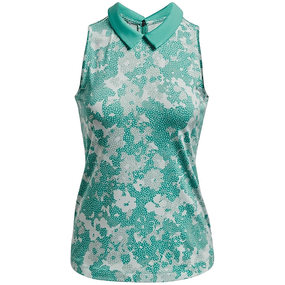 Under Armour Women's Zinger Rise Sleeveless Golf Polo, Neptune (369)/Metallic Silver, Large