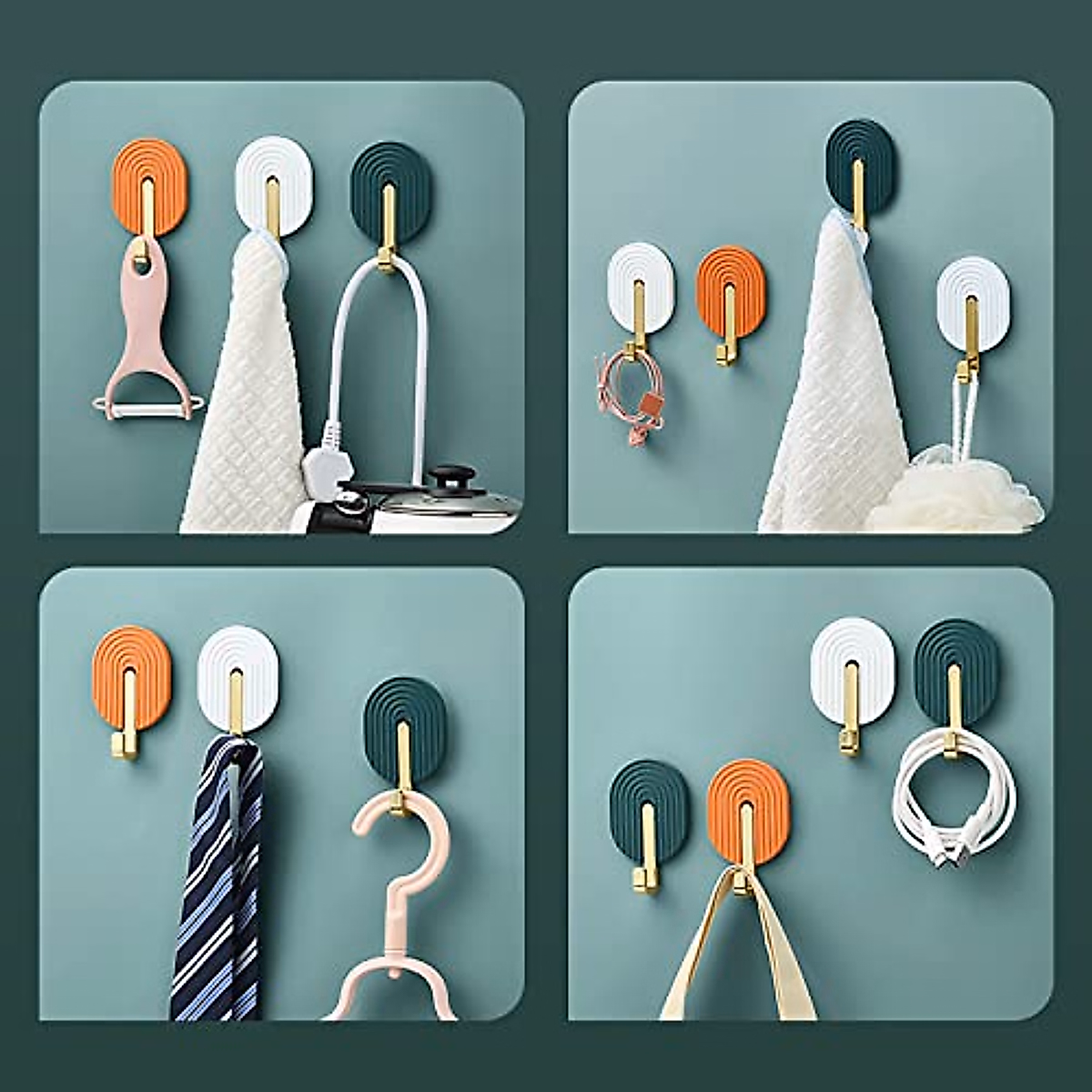 Bsxgse Creative Wall Hook Hand Heart Wall Hanger No Drilling Easy to Install Hooks Strong Adhesive Cute Ornament Decorative Wall Hooks Quilt Wall Hangers 36 Inches (Green, One Size)