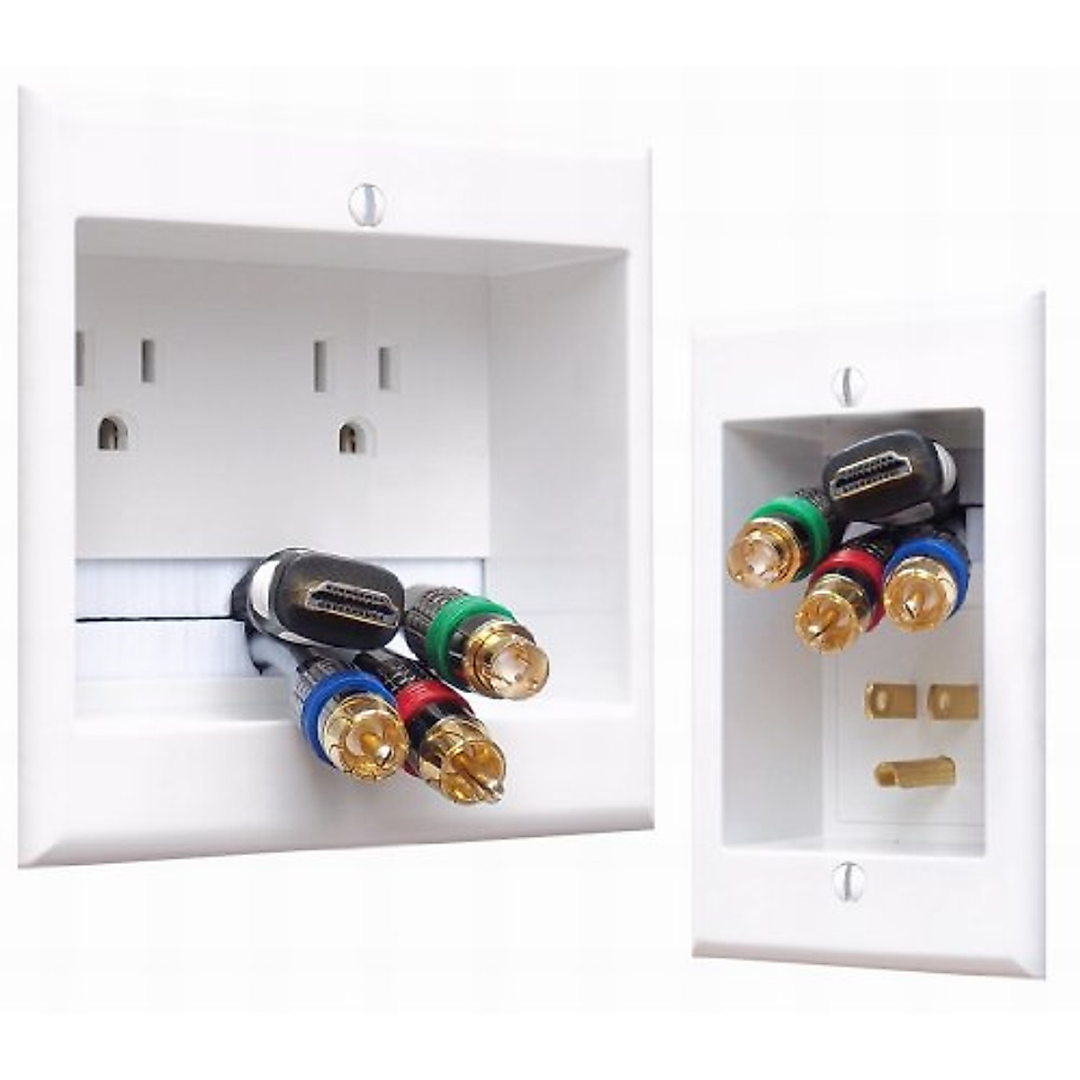 PowerBridge TWO-PRO-6 Dual Power Outlet Professional Grade Recessed In ...