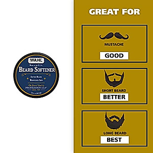 Wahl Beard Creme for Softening, Moisturizing, & Conditioning Facial Hair - Essential Oils for Men’s Grooming with Manuka Oil, Meadowfoam Seed Oil, Clove Oil, & Moringa Oil (3 Oz) - Model 805615A