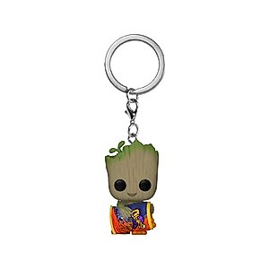 Funko Pop! Keychain: Marvel - I Am Groot, Groot with Cheese Puffs