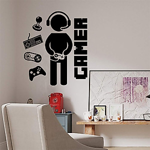 SITAKE Game Room Decor, “Gamer” Boys Room Decorations for Bedroom, Kids Wall Decor and Wall Stickers for Playroom, 19.7 × 22.0 Inch