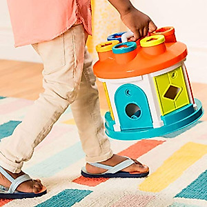 Battat – Shape & Color Sorting Toy – Developmental Toy – Pattern Matching Game – Color-Coded Keys – 2 Years + – Shape Sorter House