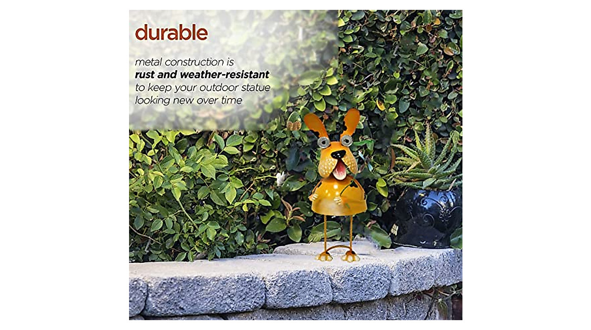 GDF Solar Dog Statues - Unique Garden Decor