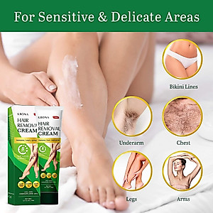 REJOPES Hair Removal Cream - Painless Flawless Depilatory Cream, Gentle & Soothing for Women and Men, 110g