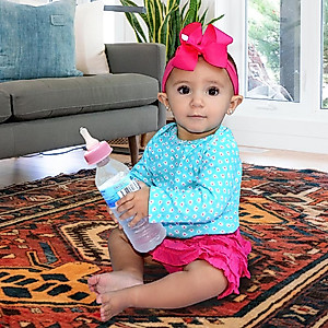 Refresh-a-Baby Universal Bottle Top Adapter – 2 Pc Pack, Reusable, Convert any Bottle into a Child's Bottle, Fits any Formula (Pink)