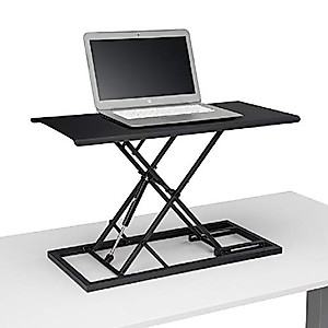 E3 Compact Stand Up Desk Converter (Black) by Uplift Desk