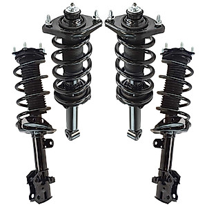 TRQ Front and Rear Strut & Coil Spring Assembly Set Driver & Passenger Sides Compatible with 12-14 Honda CR-V