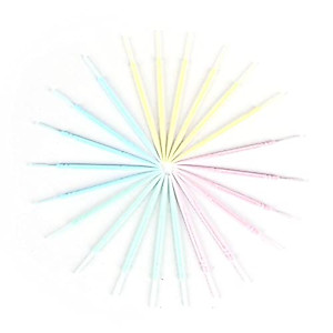 Acewen 1100 Pcs Disposable Plastic Toothpick Oral Cleaning Care Tooth Cleaning Tool or Cocktail Sticks Double Head Plastic Toothpicks Disposable Brush Toothpick