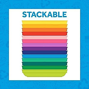 Re-Play Made in USA 4pk Starter Dining Set of 2 Divided Plates with 2 Matching Bowls in Bright Pink and Blush - Made from Environmentally Friendly Heavyweight Recycled Milk Jugs