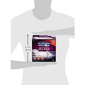 Medline Ultrasorbs Disposable Dry Pads, 7 Count