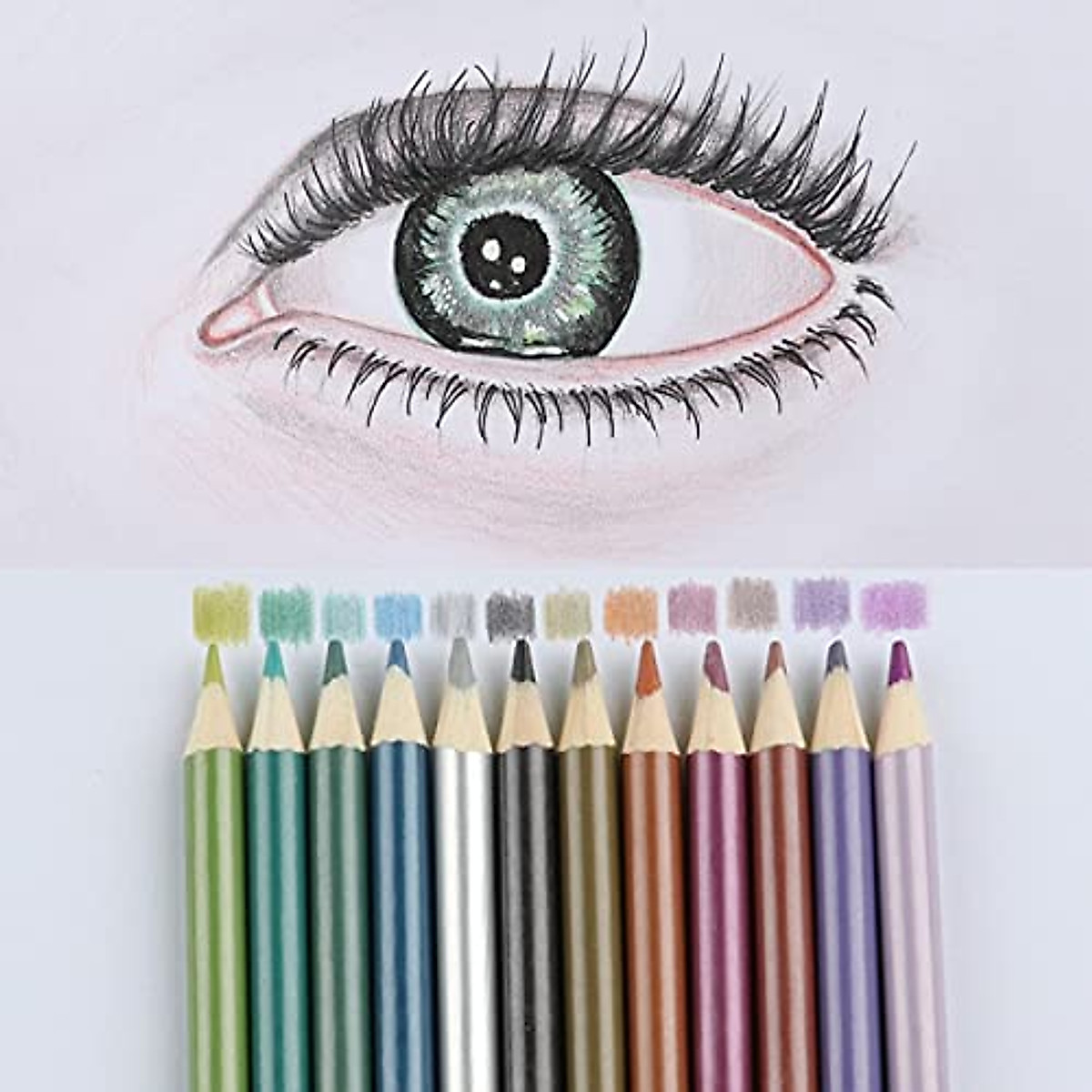 DIPAWS 54 Pack Drawing Set Sketching Kit, Pro Art Supplies with 2 Sketchbook, Include Colored, Graphite, Charcoal, Watercolor & Metallic Pencil, for Artists Adults Teens Beginner