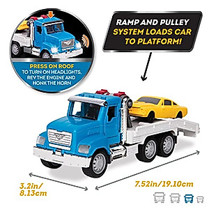 Driven by Battat – Toy Tow Truck For Kids – City Vehicle Toy – Lights & Sounds – Movable Parts – 3 Years + – Micro Tow Truck