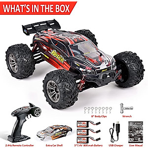 Hosim 1:16 36+kmh 4WD High Speed RC Car, Remote Control Truck Radio Off-Road Cars Vehicle Electronic Monster Hobby Buggy for Adults and Children 3 Batteries 40+min Play