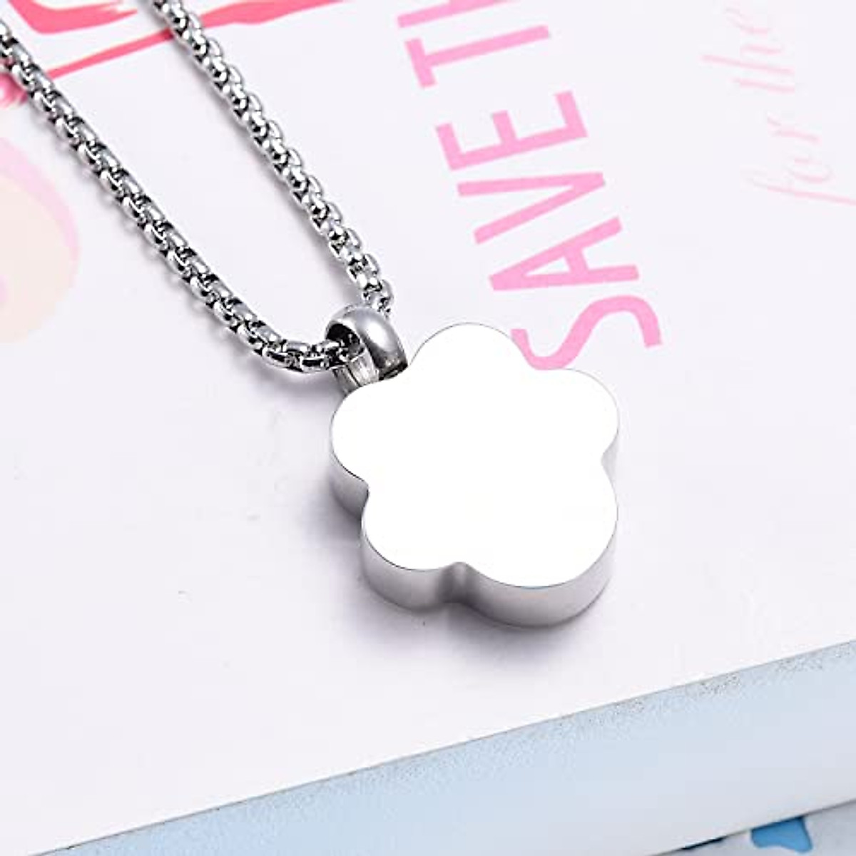 ADENLA Free Engrave Pet's Name - Dog Paw Stainless Steel Cremation Urn Necklace for Ashes Keepsake Memorial Jewelry,1