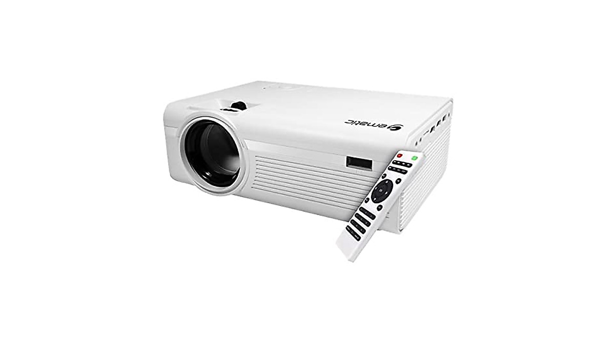 Ematic EPJ590WH Portable Projector | 200" Screen, HDMI
