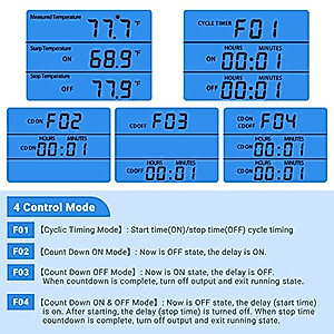 INKBIRDPLUS 1800W Heat Mat Thermostat Temperature Controller 120v 15A F and C Heating Cooling Control
