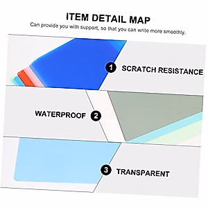 MAGICLULU Kids Writing Pad 64 Pcs Translucent Reading Strip Writing Pad Staples Plastic Clipboard A4 Plastic Clipboards Playdough Tools Writing Tablet for Bookmarks for Bulk Exam Pads