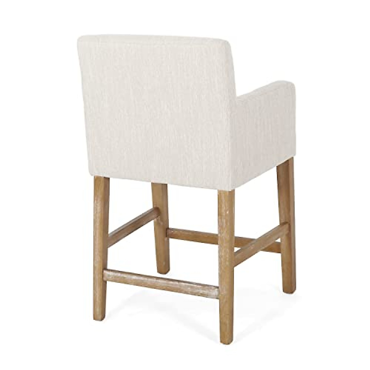 Christopher Knight Home Armga Upholstered 26 inch Counter Stool - Beige/Weathered Brown
