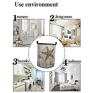 Round Waterproof Fabric Lightweight Storage Basket, Foldable Storage Box for Dirty Clothes, Laundry Basket for Boys and Girls, Suitable for College Dorm, Bedroom, Toy Nursery Kids Clothes Basket