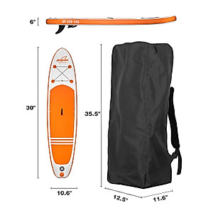 Jiubenju Inflatable Stand Up Paddle Board 10'6"/30"/6" with Premium SUP Accessories & Kayak Seat Set & Carry Bag Wide Stance, Surf Control, Non-Slip Deck, Leash, Paddle and Pump for Youth & Adult