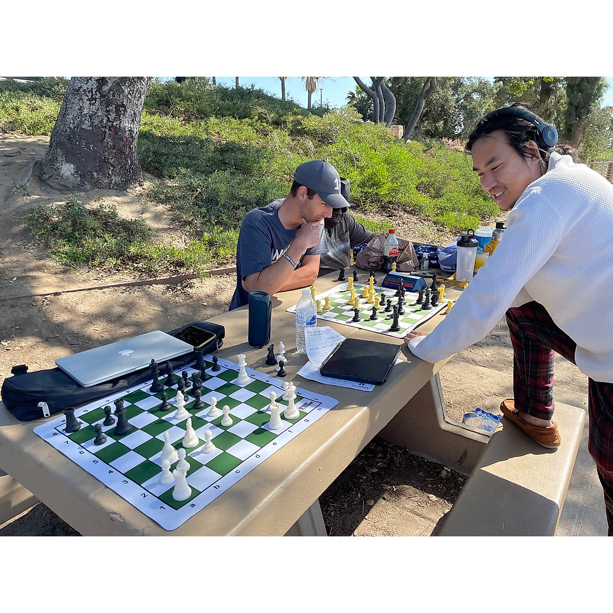 Bobby Fischer Ultimate Chess Pieces Set, Staunton Plastic Tournament Chess Set -Extra Queens, Triple Weighted