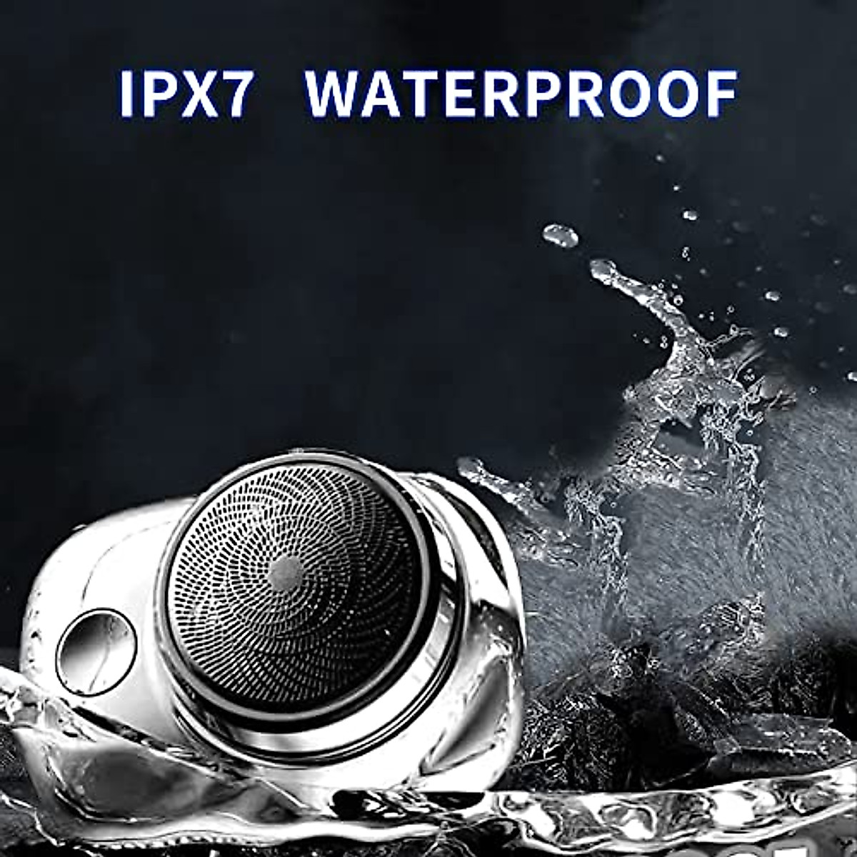 Mini Electronic Shaver - Men's Pocket Razors, Portable Wet and Dry Shaver, One-Button Shave, Waterproof Rotary Shaver, USB Rechargeable Shaver for Car, Outdoor, Business Travel (Silver)