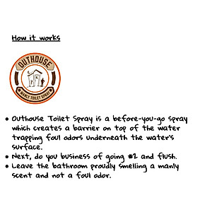 Men's Before You Go Toilet Spray - (Coffee) Outhouse Brand - 8oz - Made for Dudes Who Bomb Toilets