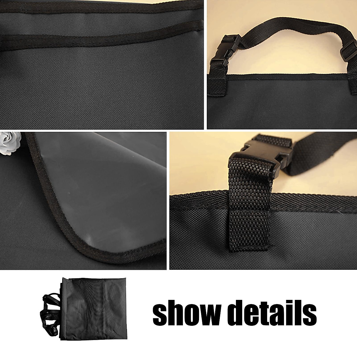 Hawyet 1 PC Car Back Seat Cover for Dogs, 53.1In x 53.1In Pet Waterproof Soft Oxford Cloth Car Mat with Binding Strip, Universal Anti-Slip Vehicle Seat Protector for Car Truck and SUV (Black)