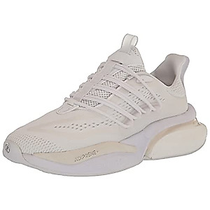 adidas Men's AlphaBoost V1 Running Shoe, White/White/Chalk White, 10.5