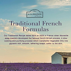 A LA MAISON Rosemary Mint Liquid Pump Bottles Moisturizing Natural Hand Wash Soap, Triple French Milled, Gentle To Hands, 33.8 Fl Oz