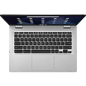2022 Premium ASUS Thin Light Chromebook Laptop, 14" FHD Nano-Edge Display, Intel Celeron N3350 (Upto 2.4GHz), 4GB RAM, 32GB eMMC,Webcam, WiFi, Bluetooth, Long Hour Battery, Chrome OS +HubxcelAccessory